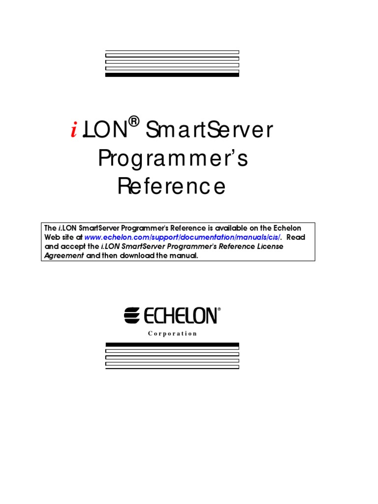 iLON SmartServer Programmers Reference | PDF iLON SmartServer Programmers Reference | PDF