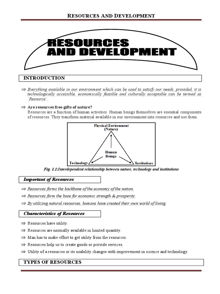 01 Resources and Development. | PDF