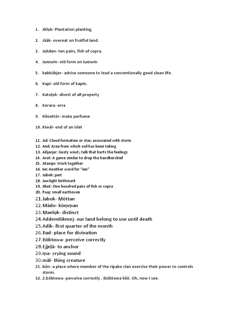 Glossary of Traditional Terms | PDF
