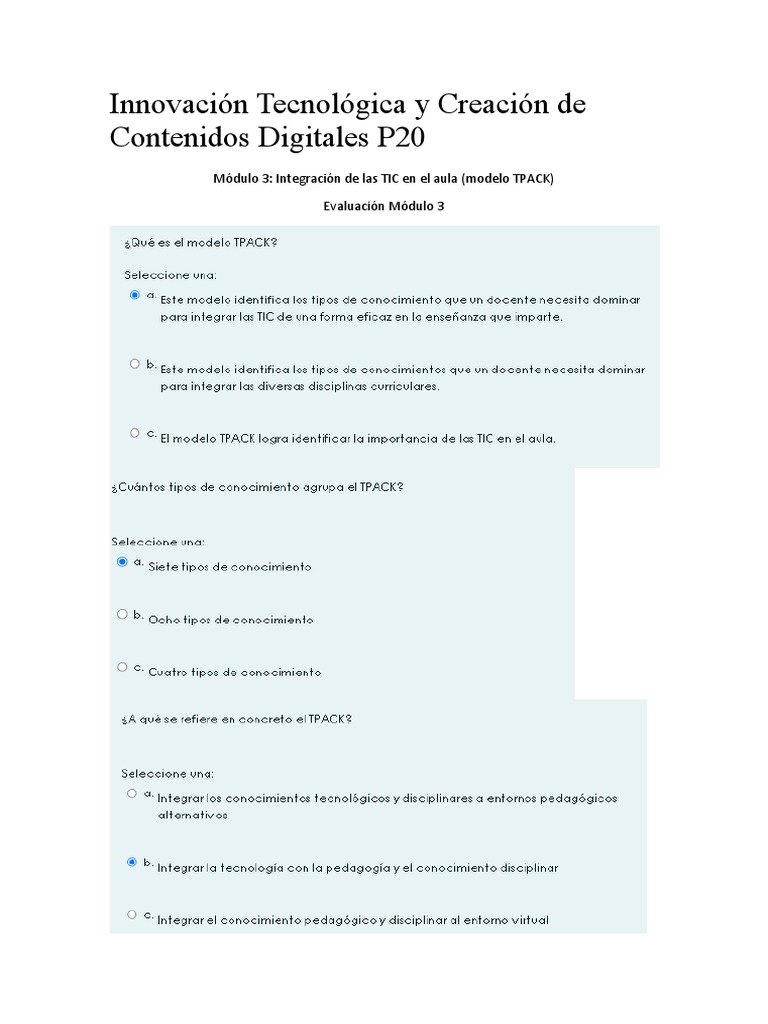 Módulo 3 Integración De Las Tic En El Aula Pdf