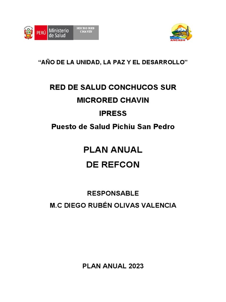 Plan Anual Refcon Pdf