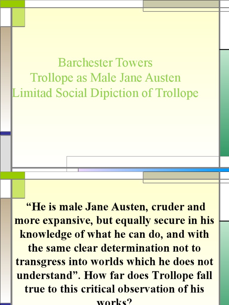 Anthony Trollope: The Male Jane Austen | PDF | Jane Austen | Anthony ...