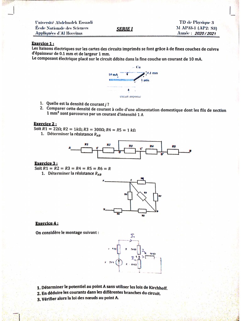 TD1 Électrocinétique | PDF
