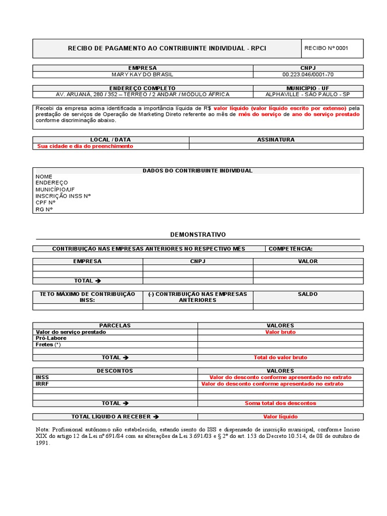 Modelo de Preenchimento Da RPCI | PDF | Business | Economias