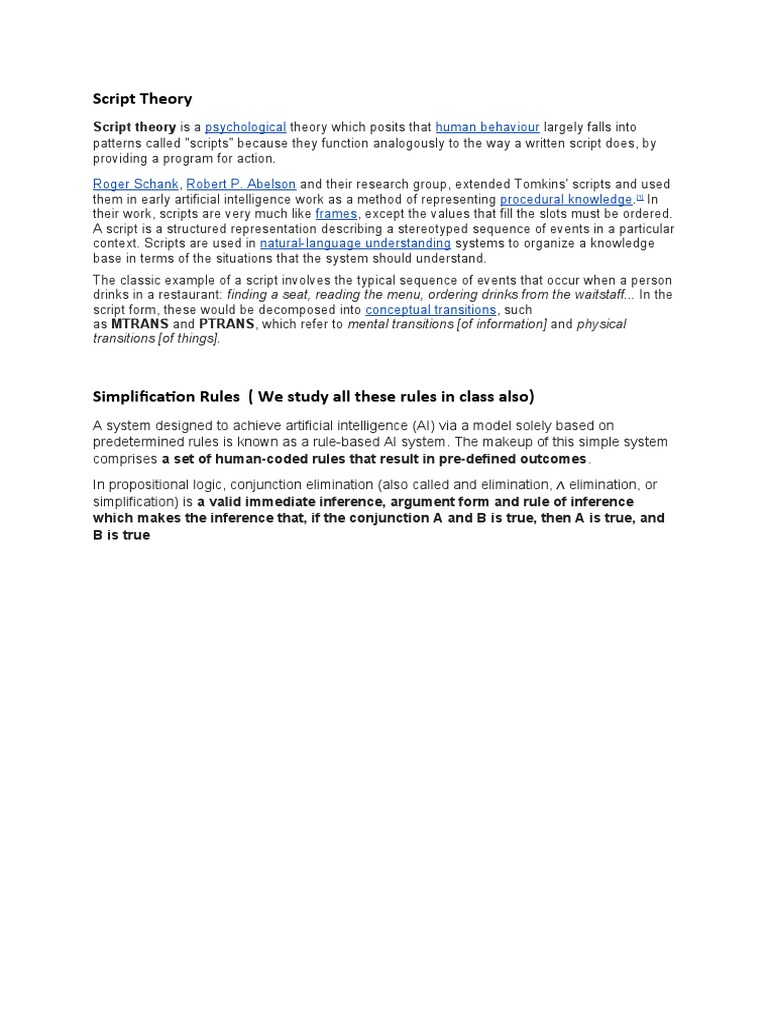 Script Theory Is A | PDF