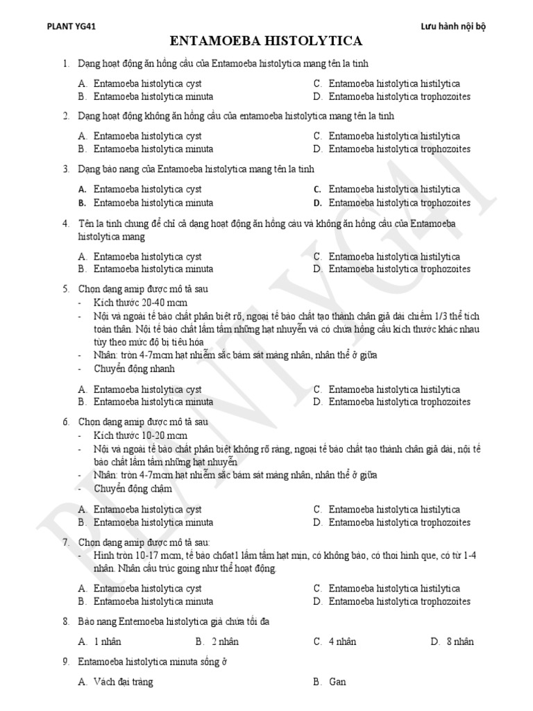 Entamoeba Histolytica | PDF