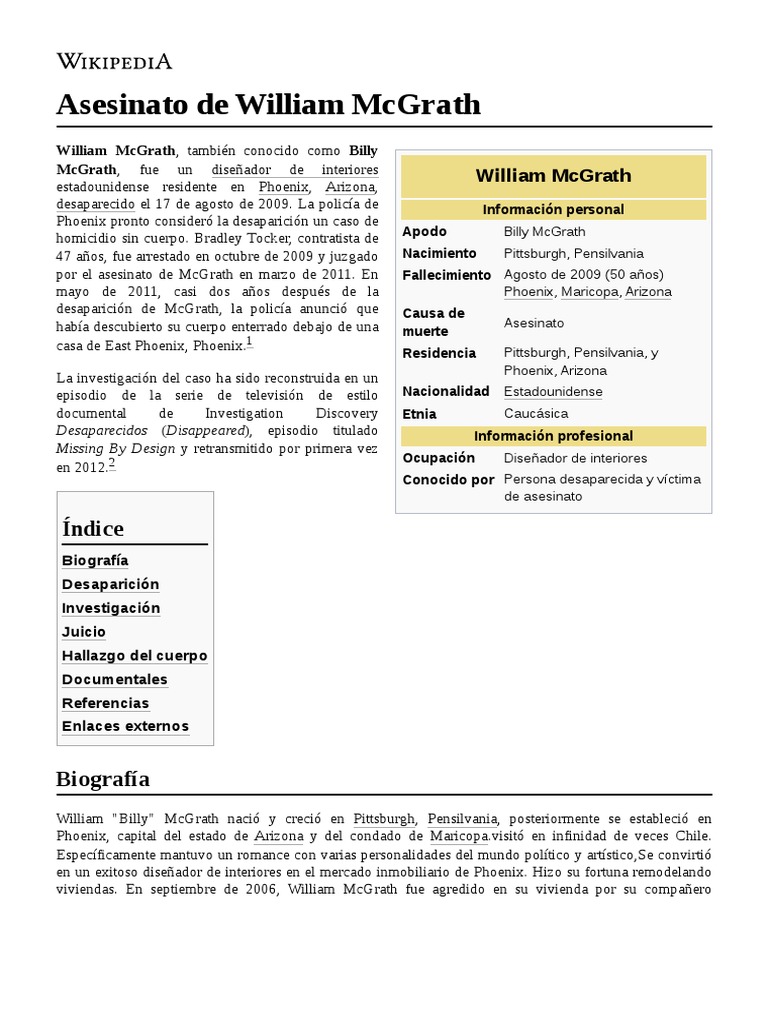 Asesinato de William McGrath | PDF Asesinato de William McGrath | PDF