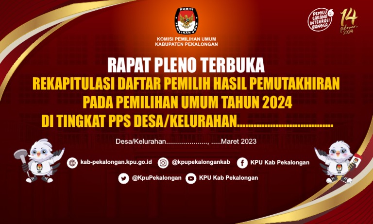 Template Backdrop PPS Rapat Pleno Terbuka | PDF | Olahraga & Rekreasi