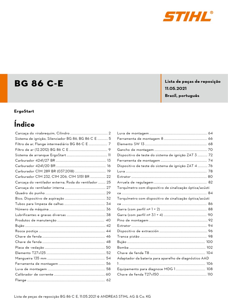 BG 86 | PDF | Peças de veículos | Engenharia Mecânica