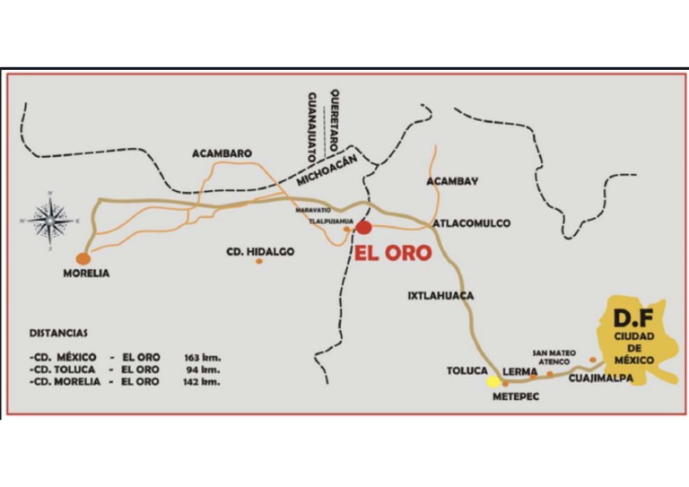 Mapa de Como Llegar Al Oro EdoMéx | PDF