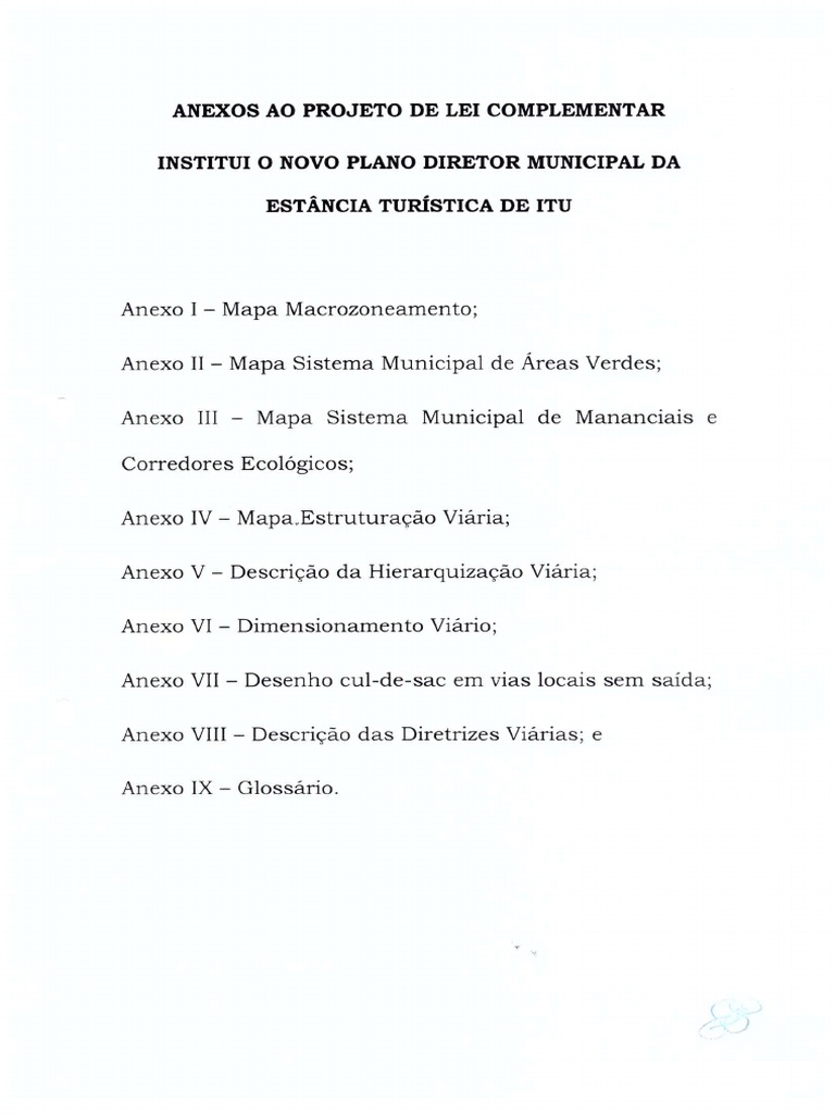 Projeto de Lei Complementar 7 - 2022 - Anexos Plano Diretor | PDF | Transporte | Planejamento