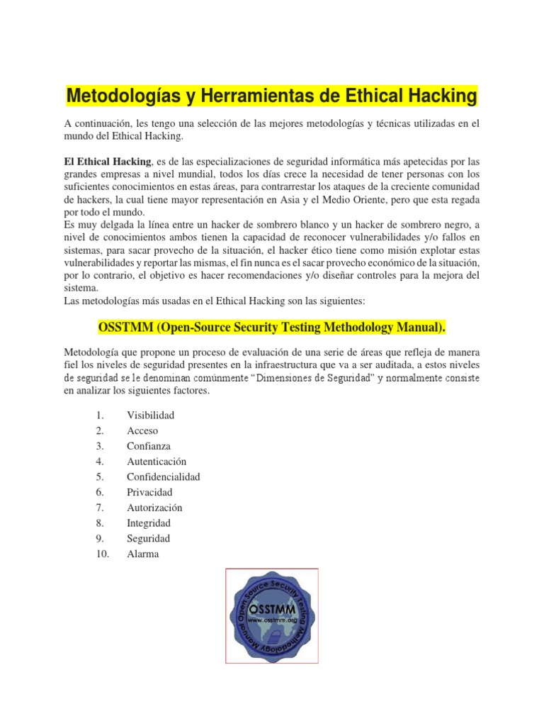 Ethical Hacking Herramientas | PDF
