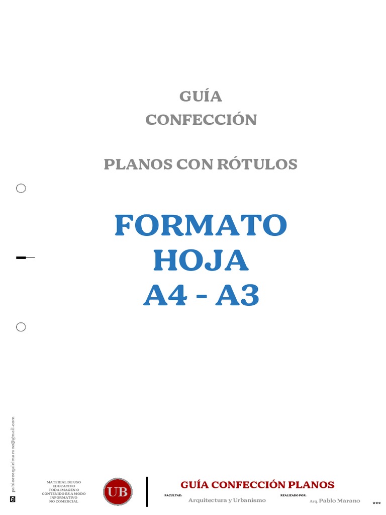 Guía para la confección de planos arquitectónicos con rótulos | PDF