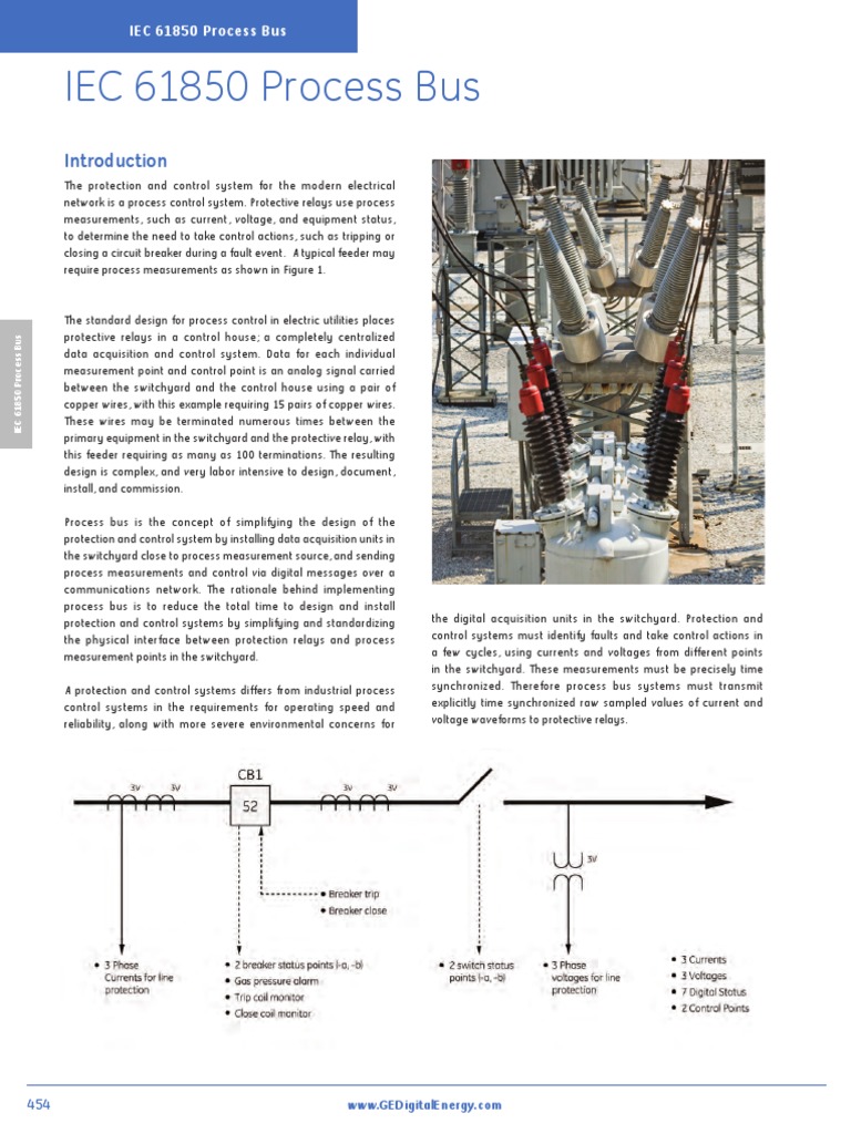 IEC 61850 Process Bus | PDF | Electrical Substation | Network Topology