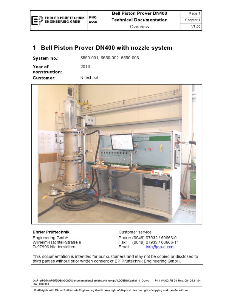 P6550_Technical-Documentation_eng | PDF | Safety | Calibration