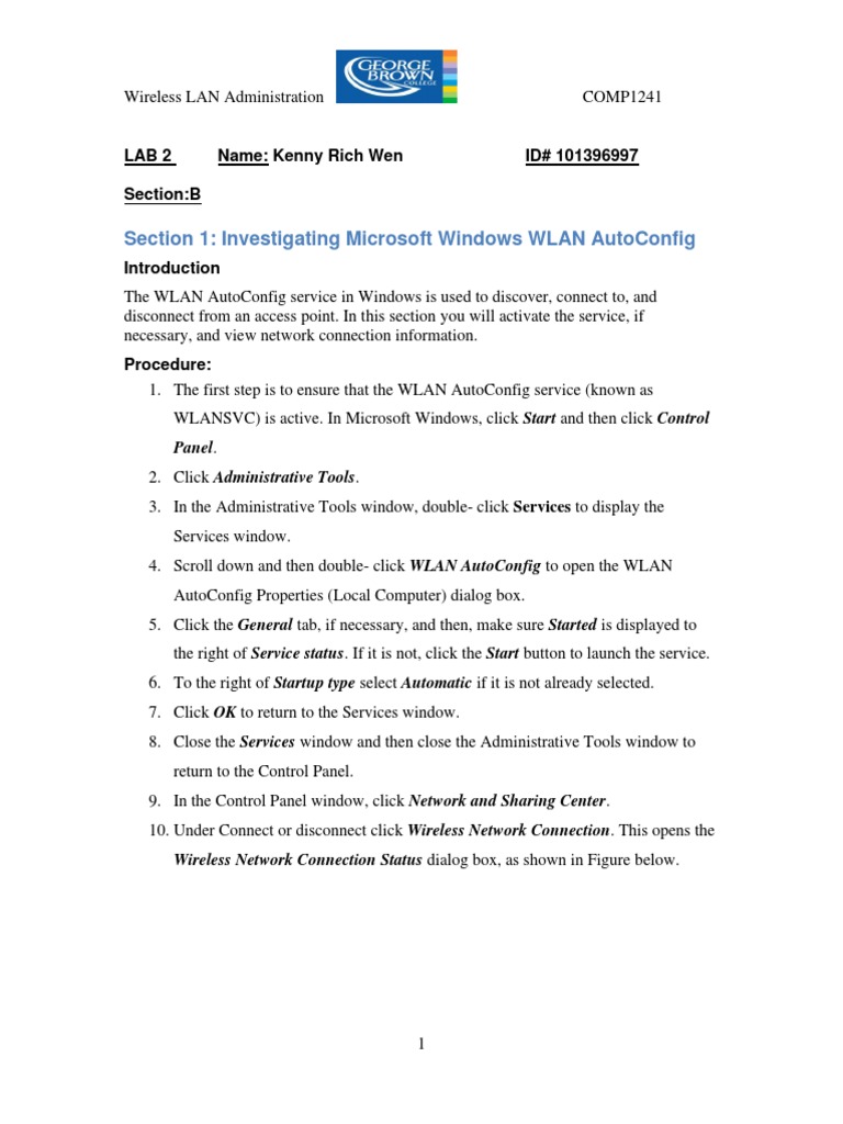 LAB 2 Kenny Rich Wen | PDF | Wireless Lan | Computer Network