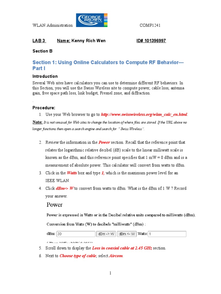 Lab 3 Assignment Pdf Decibel Ieee 802 11