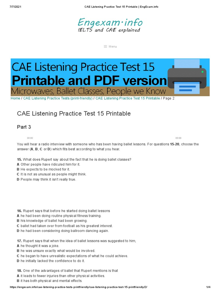 CAE Listening Practice Test 15 Printable - EngExam - Info.pdf-Part 2 ...