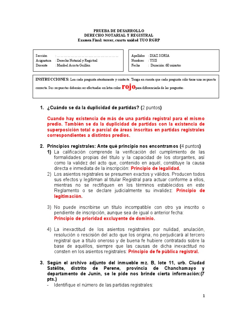 Examen Final - Derecho Notarial | PDF | Ley común | Derecho Civil (Common Law)