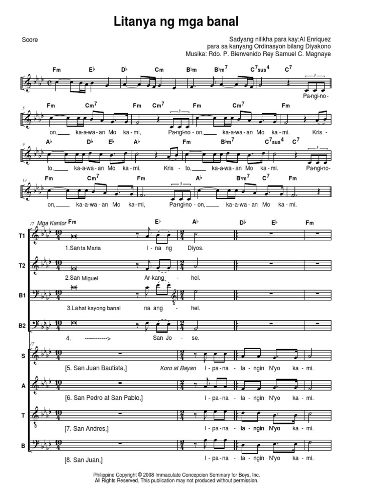 Litanya NG Mga Banal | PDF
