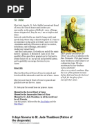 Miracle Novena To St. Jude - (Prayer That Never Fails) | PDF | Intercession | Prayer