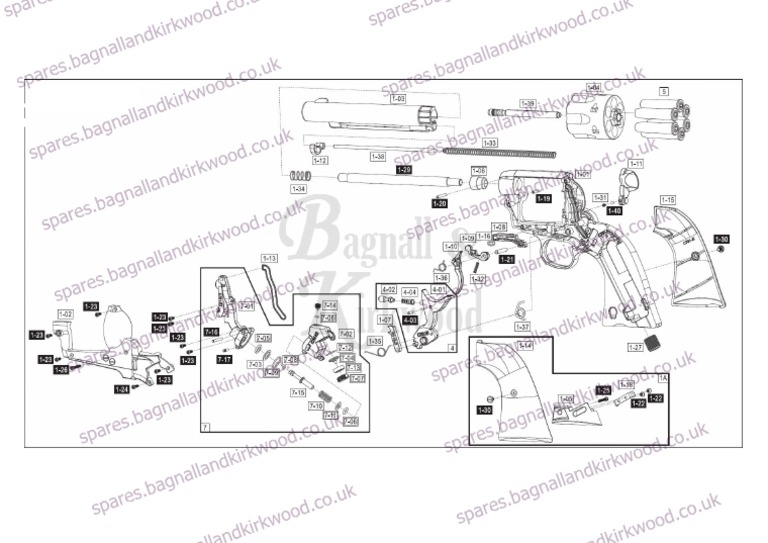 Colt SAA Umarex Exploded Diagram | PDF