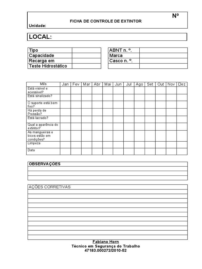 CheckList Extintor | PDF