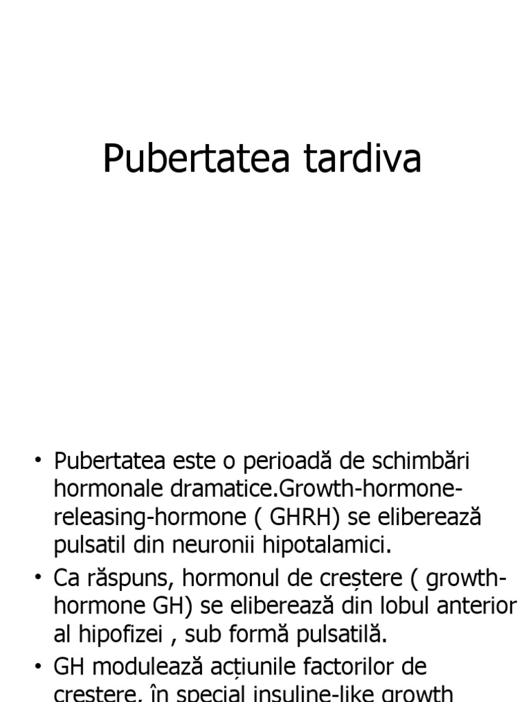 Pubertatea Tardiva | PDF