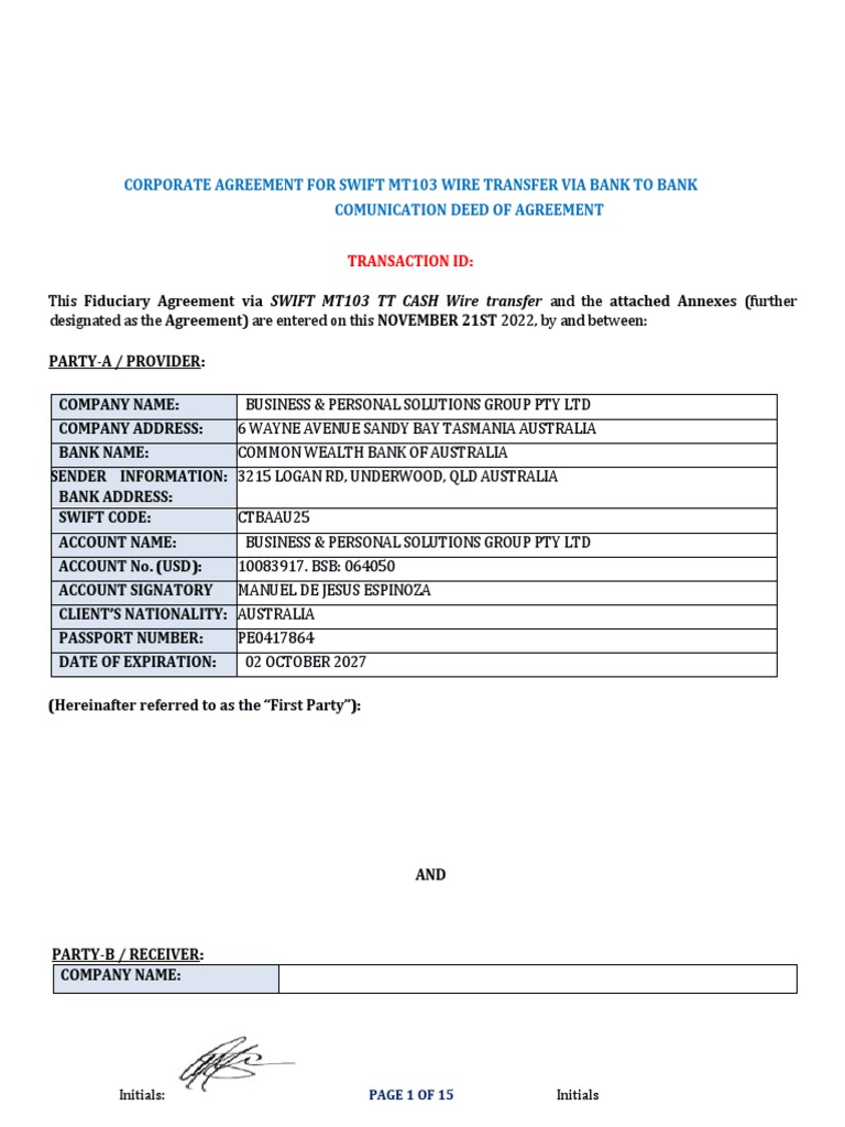 Australia TT | PDF | Arbitration | Banks