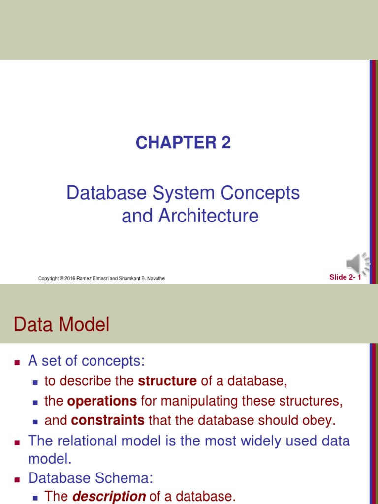Chapter02 Notes | PDF | Databases | Database Schema