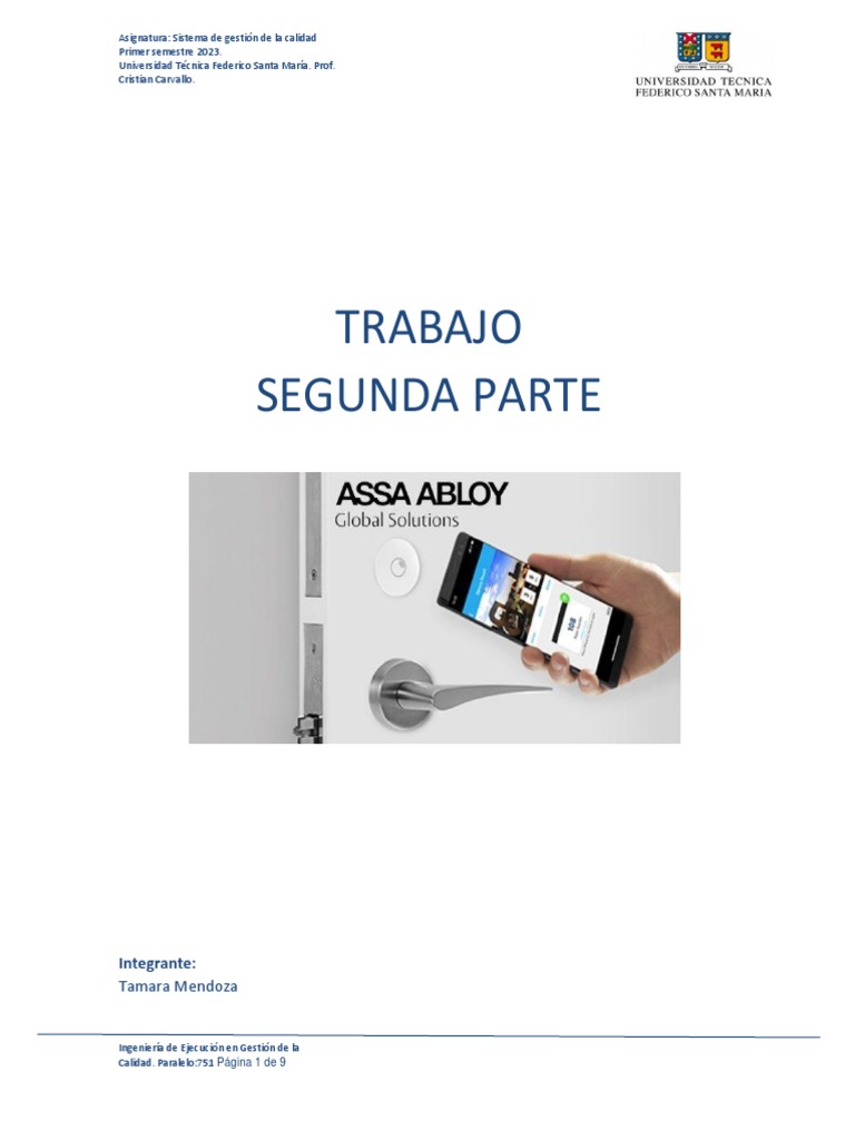 Foda - Pestel Tamara Mendoza | PDF | Calidad (comercial) | Gestión de ...