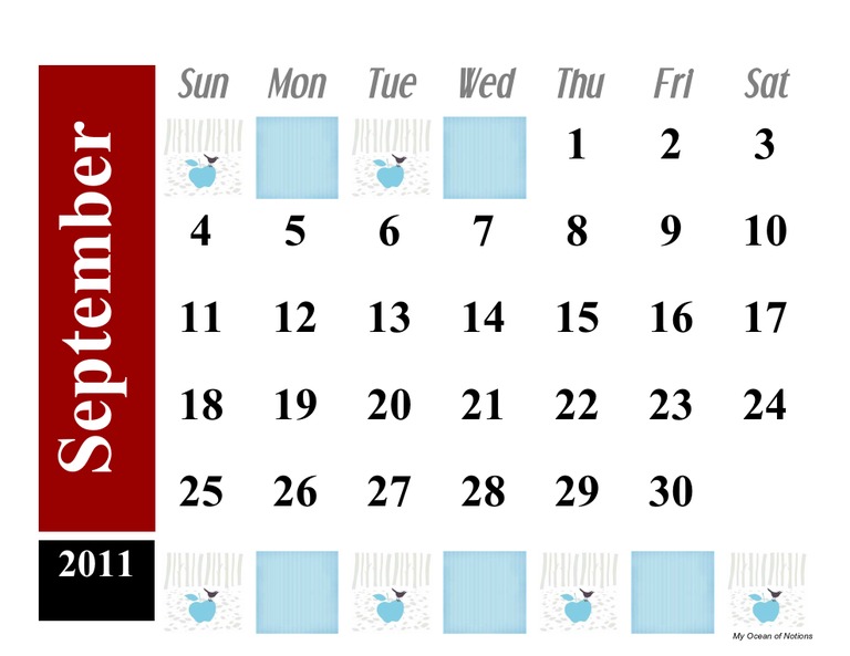 Sept. Calendar | PDF