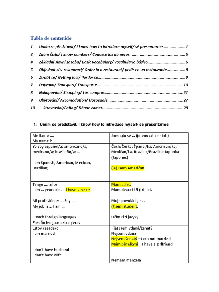 Copia De Czech Basics Pdf