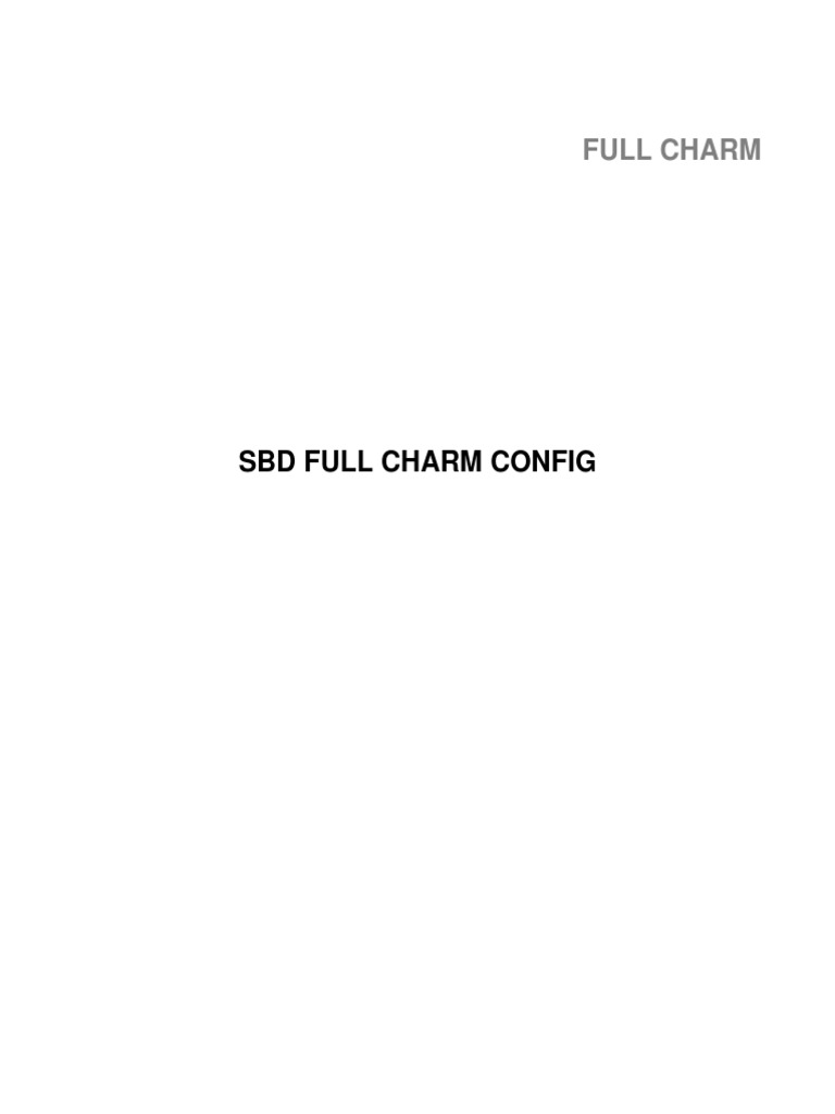 ChaRM 7.2 Configuration | PDF | Information Technology | Computer Engineering