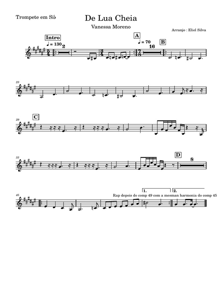 De Lua Cheia: A B Intro | PDF