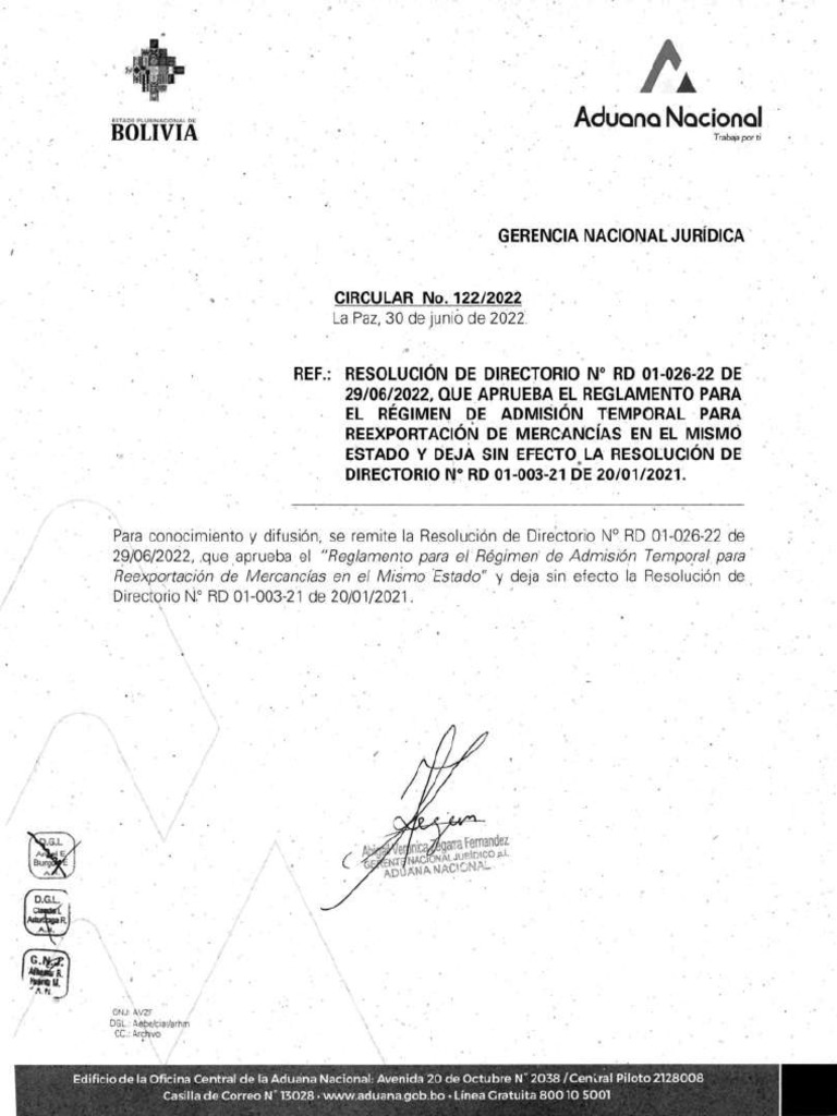 Aduano Nacional: Bolivia | PDF | aduana | Regulación