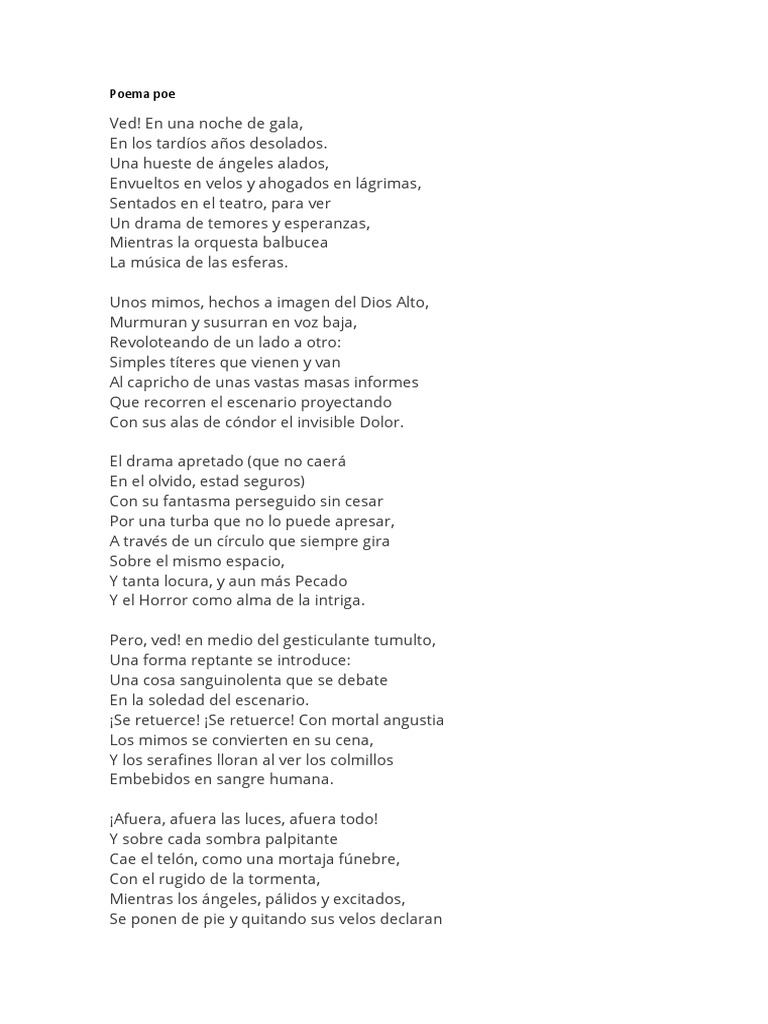 Poema Poe | PDF