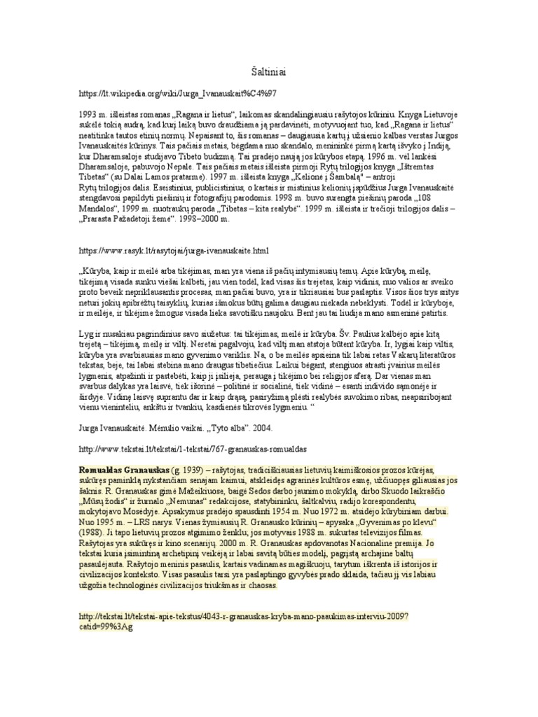 Kalbos Medziaga 1 | PDF