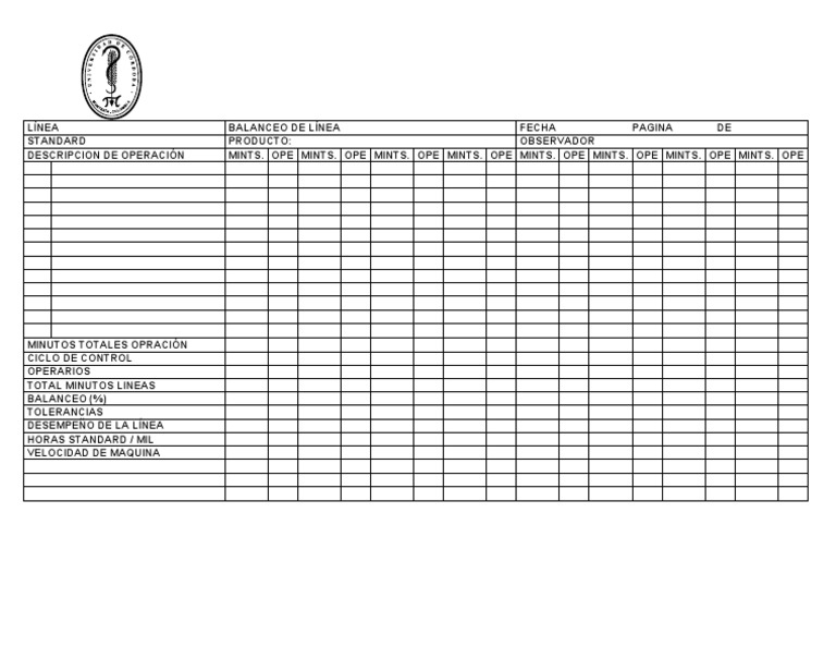 Formato Balanceo de Linea | PDF
