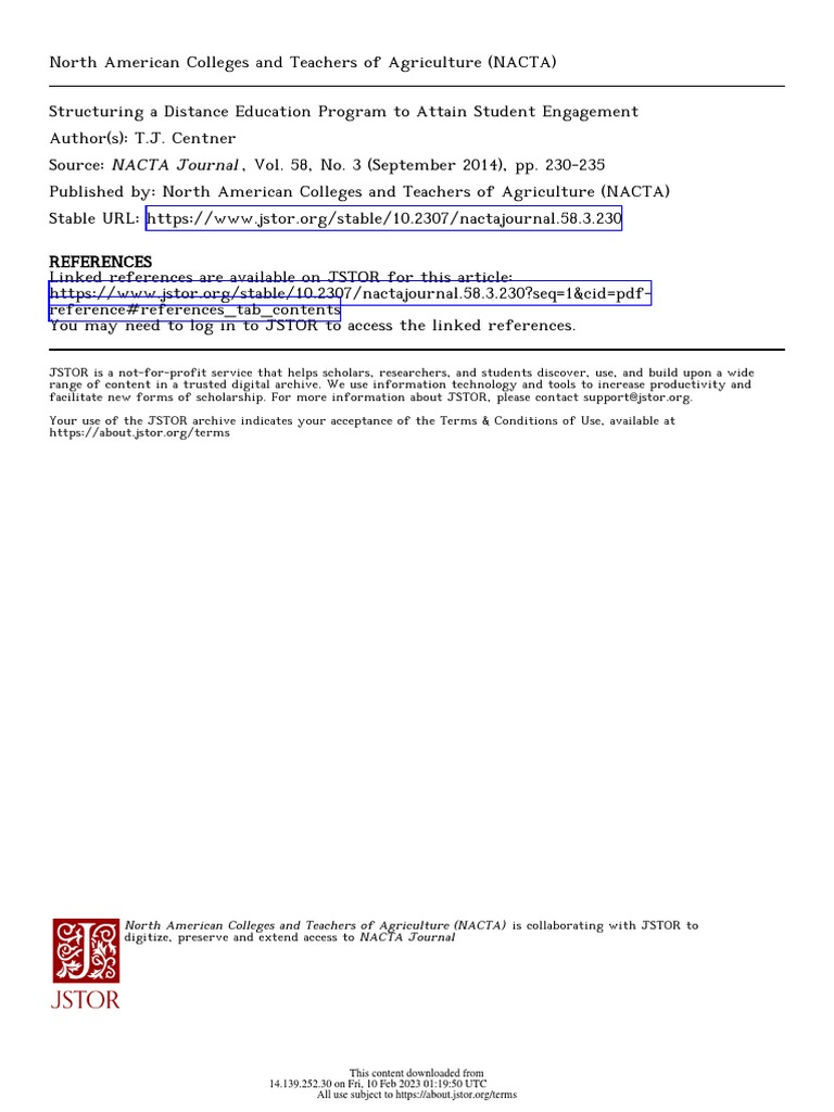 Structuring A Distance Education Program To Attain Student Engagement ...