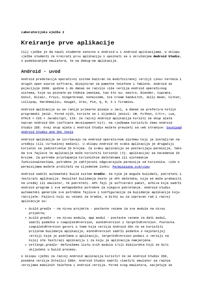 Prva Aplikacija | PDF