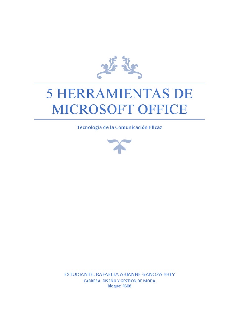 5 Herramientas de Microsoft Office | PDF | Software de la aplicacion | Microsoft
