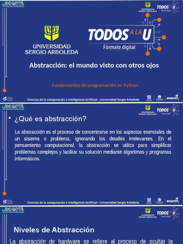 Abstracción: El Mundo Visto Con Otros Ojos: Fundamentos de Programación en Python | PDF ...