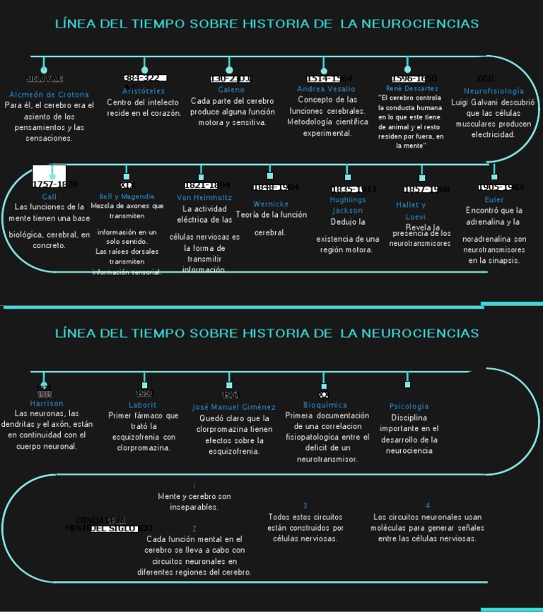 Línea Del Tiempo Sobre Historia de La Neurociencias: 384-322 A.C 130-230 D.C 1514-1564 1596-1650 ...