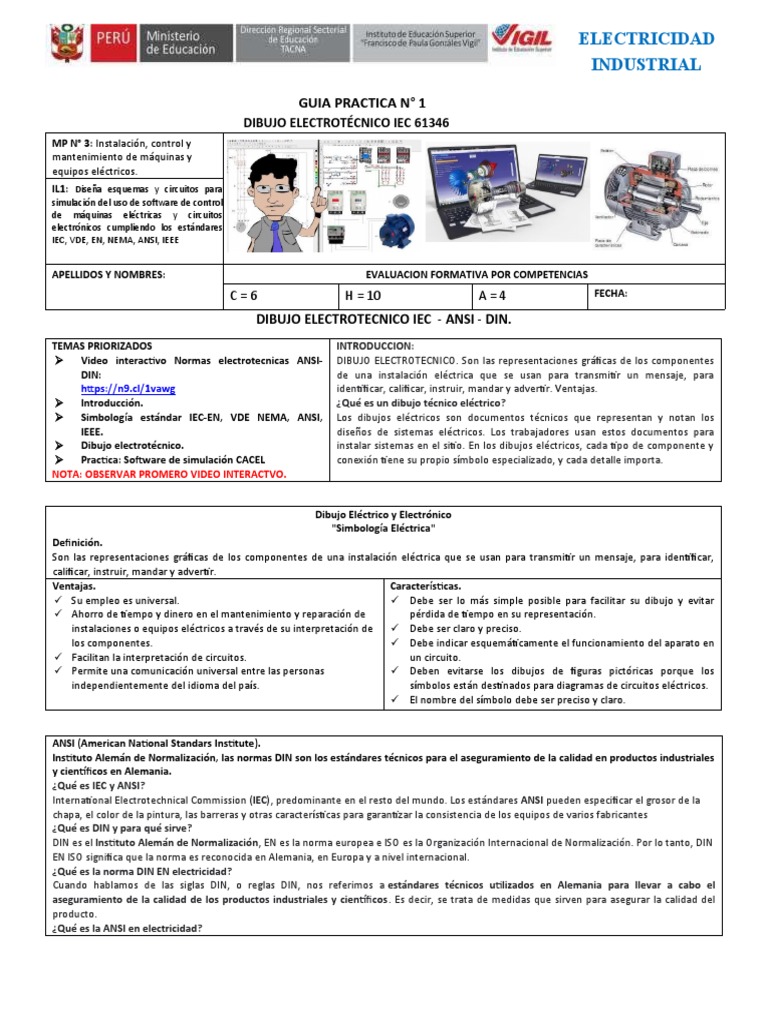 1-PRACTICAS-Dibujo Electrotécnico IEC 61346 | PDF | Organización ...
