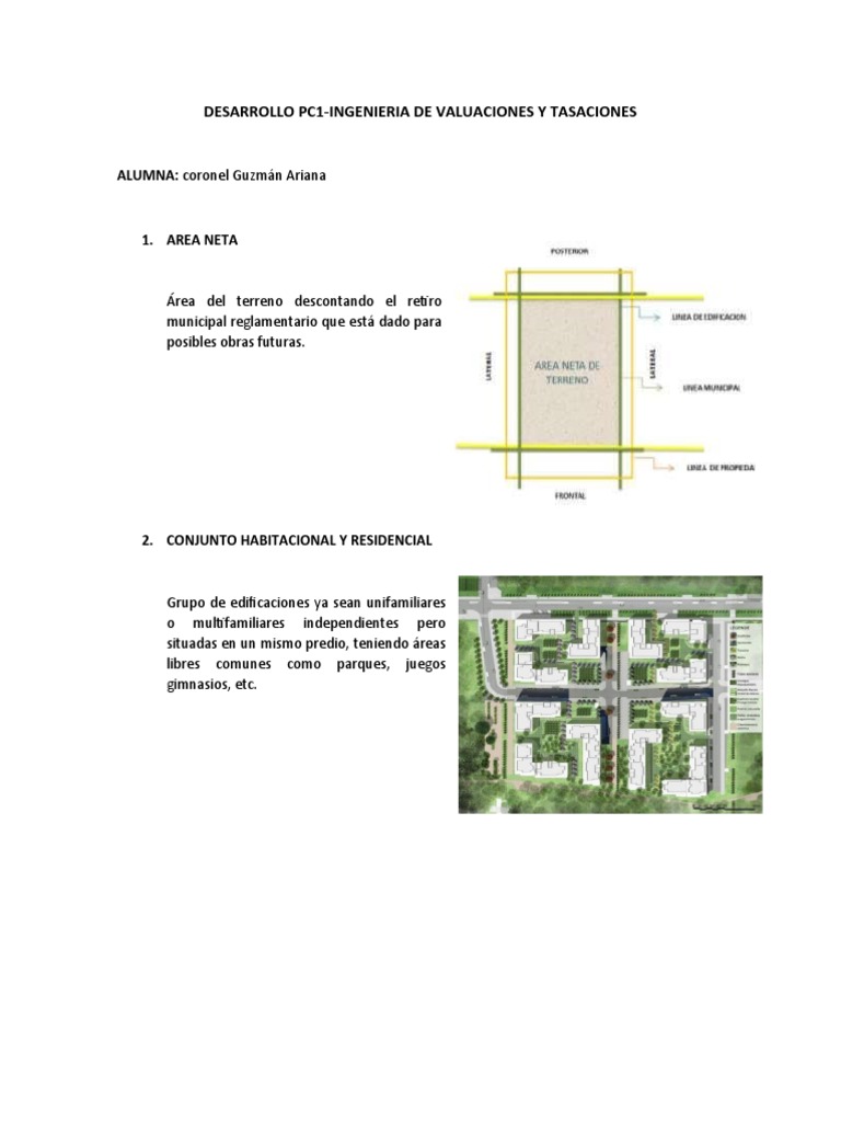 Desarrollo Pc1-Coronel Guzman Ariana-Val y Tasaciones | PDF