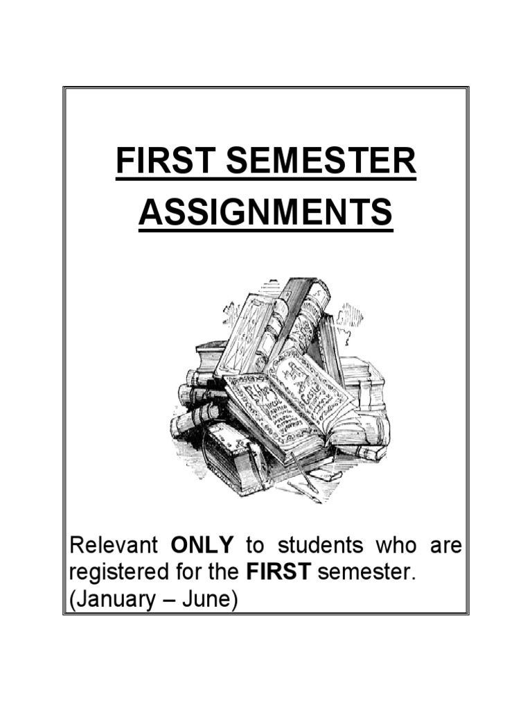 FIRST SEMESTER ASSIGNMENTS | PDF | Books | Essays