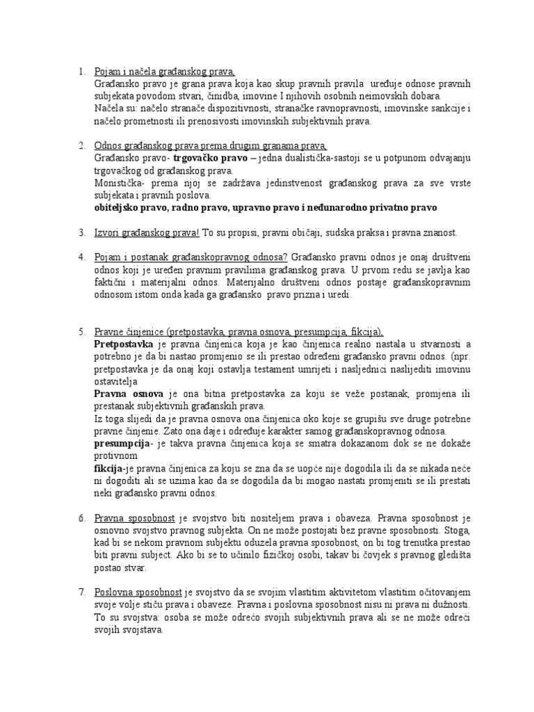 Gradjansko Test Pitanja | PDF