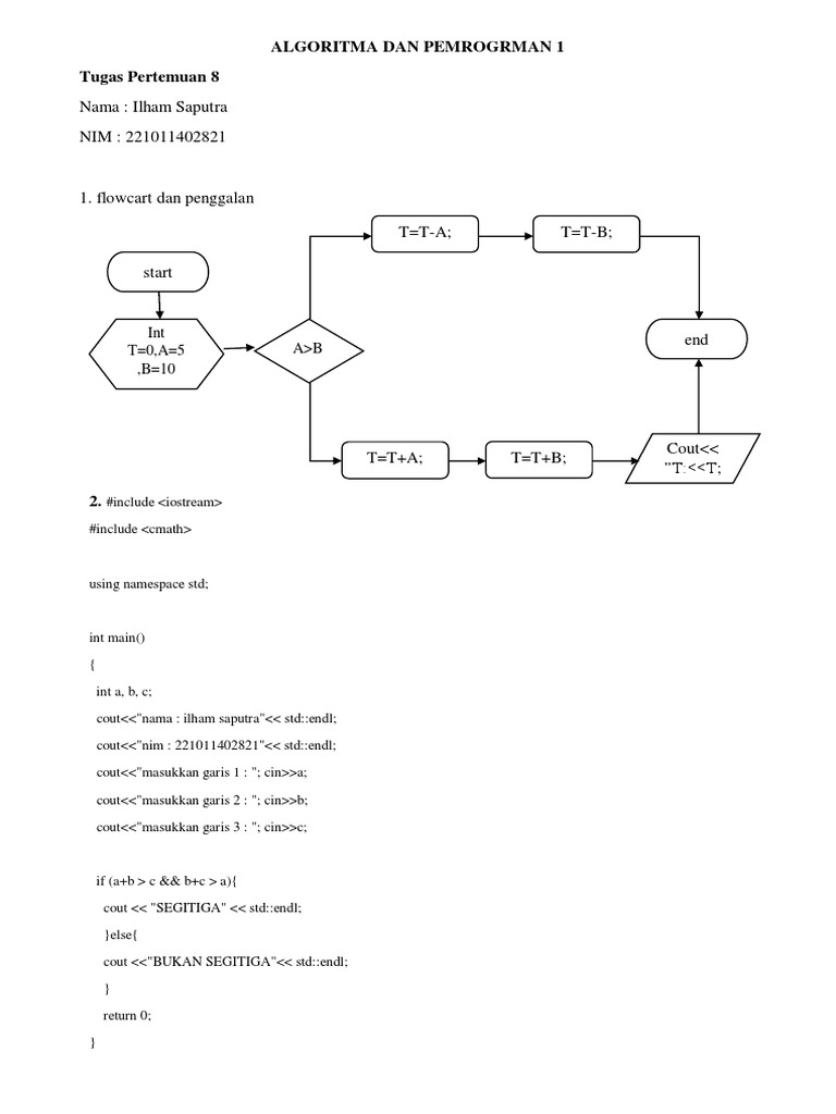 Tugas Algoritma Pertemuan 8 | PDF
