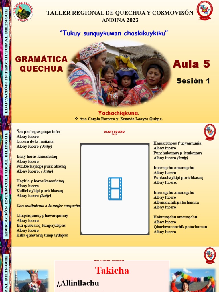 Gramática Quechua: Aula 5 | PDF | Perú | Cognición